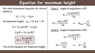 Projectile motion of a particle | PPTX