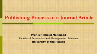 Publishing process of a journal article | PPT