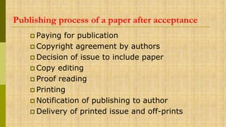 Publishing process of a journal article | PPT