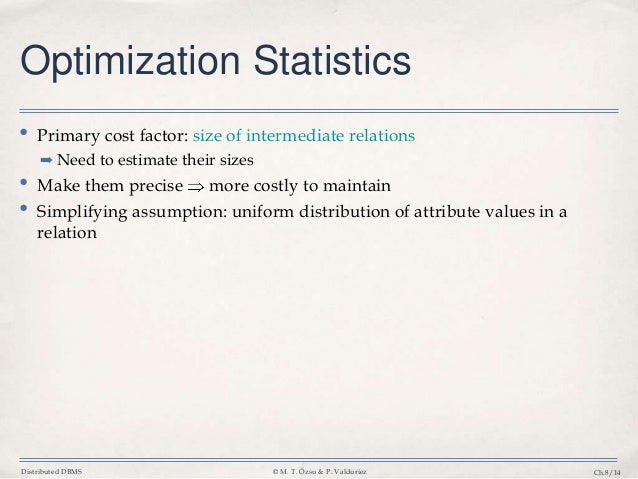 Database 8 Query Optimization