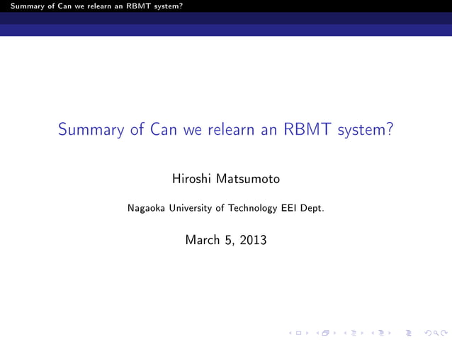 8. relearnt rbmt | PPT