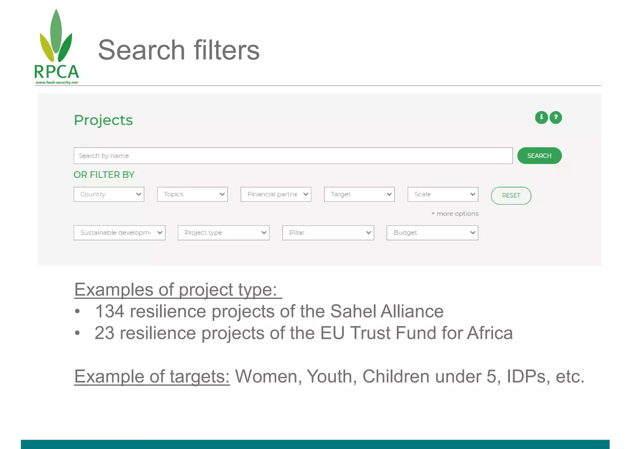 The Food & nutrition projects database: update & next steps | PPT
