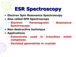 PRINCIPLES OF ESR