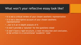 How to write a Reflective Essay Powerpoint | PPTX