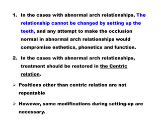 8 - setting of teeth for class I, II and II arch relation ship (Edited ...