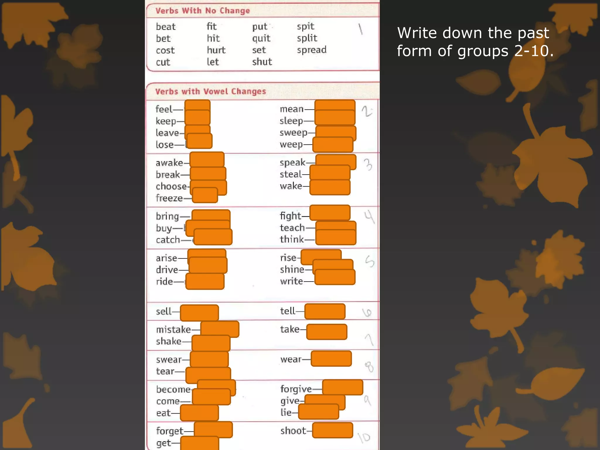8. simple past. reg and irreg | PPT
