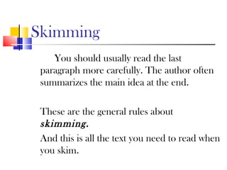 skimming | PPT