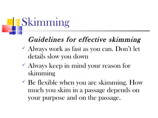 skimming | PPT