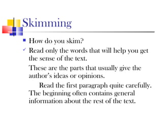 skimming | PPT