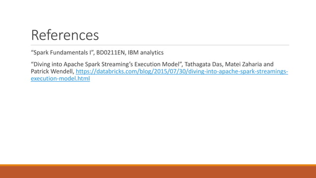 Spark streaming and Kafka | PPTX | Cloud Computing | Internet