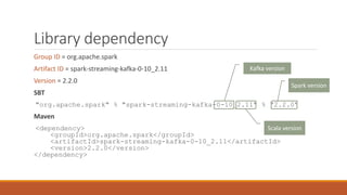 Spark streaming and Kafka | PPTX | Cloud Computing | Internet