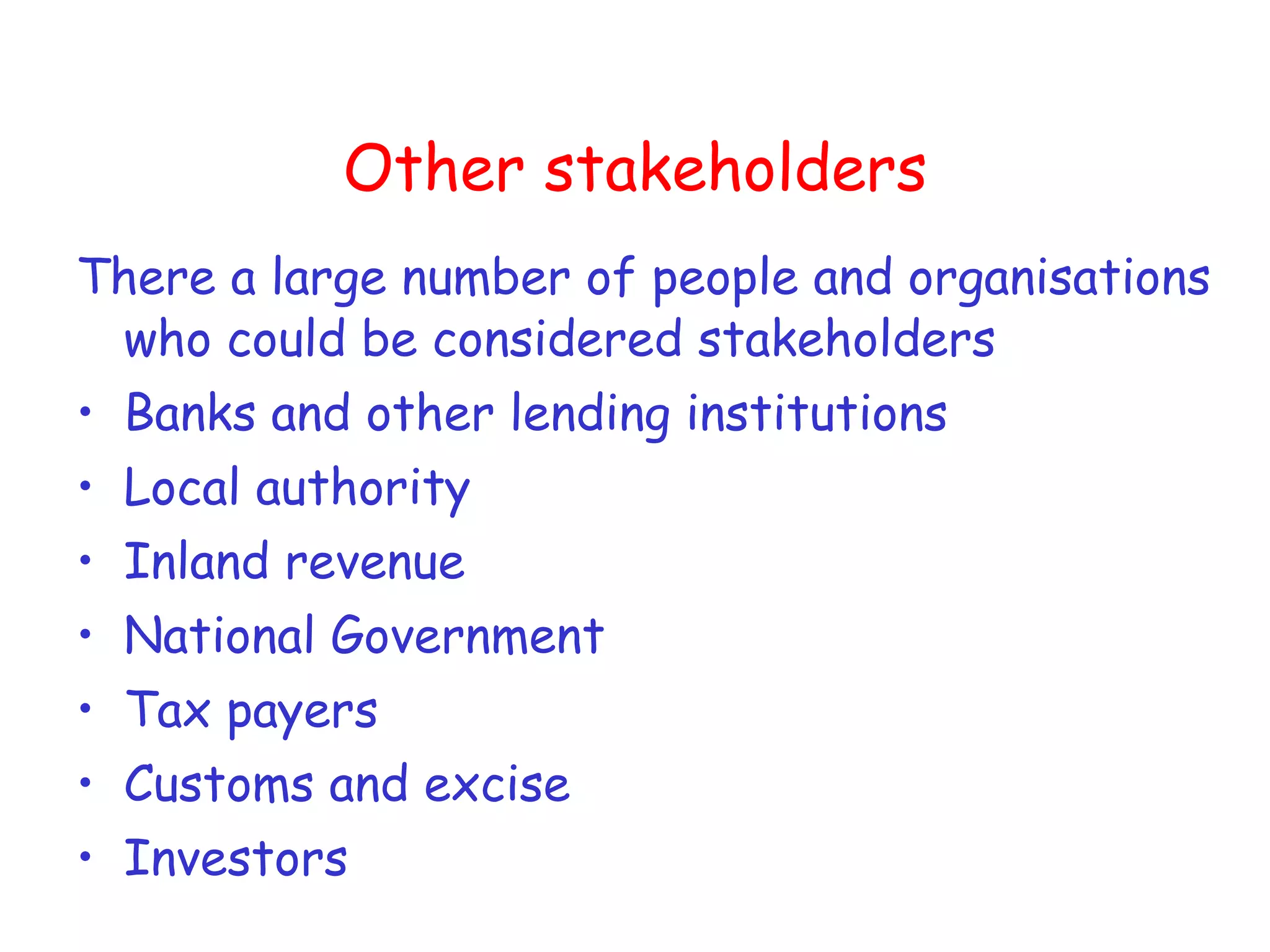 8 Stakeholders | PPT | Business | Business and Finance