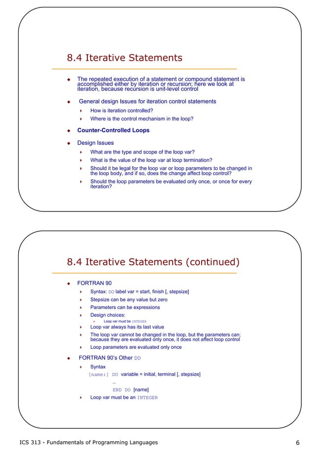 8 statement-level control structure | PDF | Programming Languages | Computing