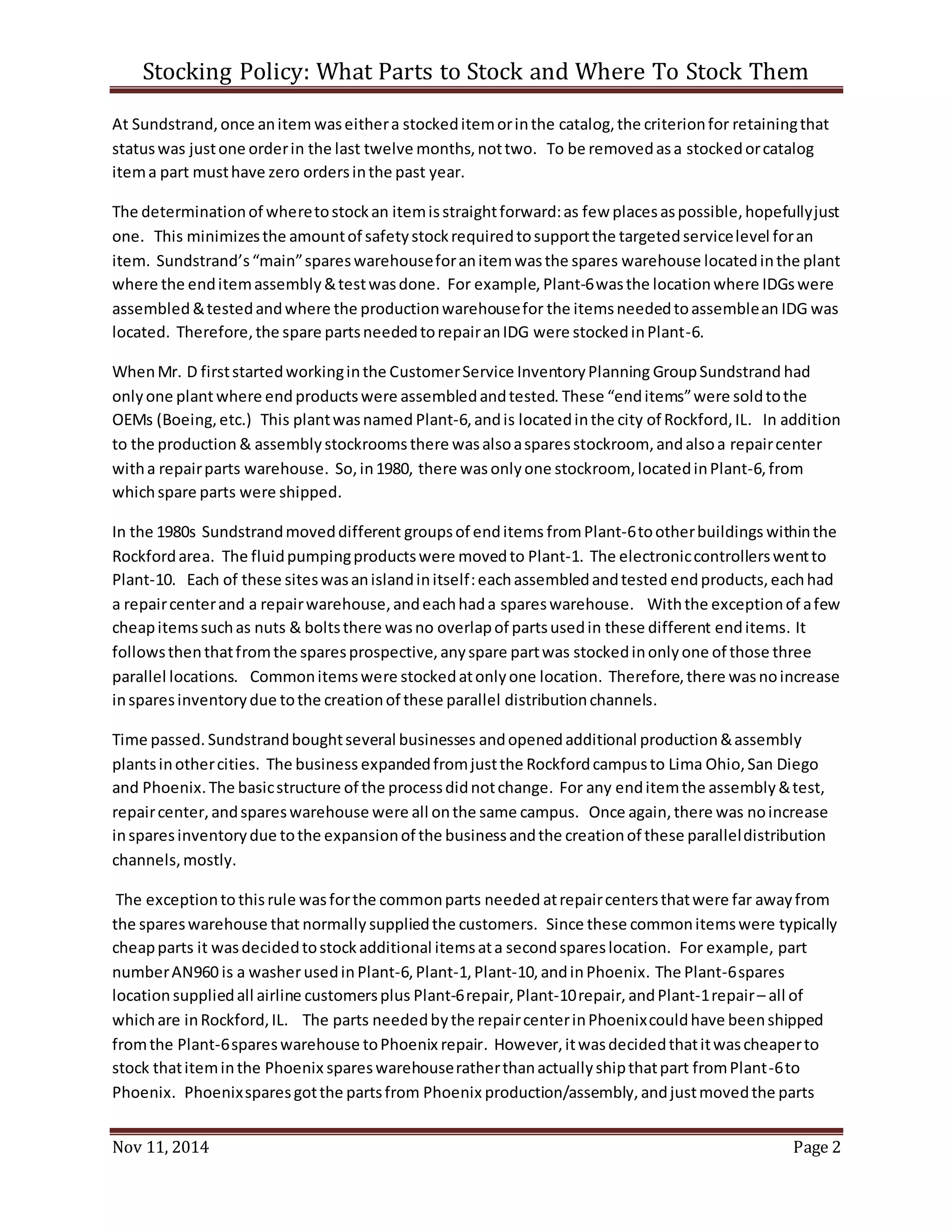 8 stocking policy | DOCX