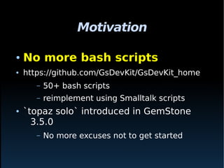 st_launcher: Tonel-based Smalltalk shell Scripts | PDF