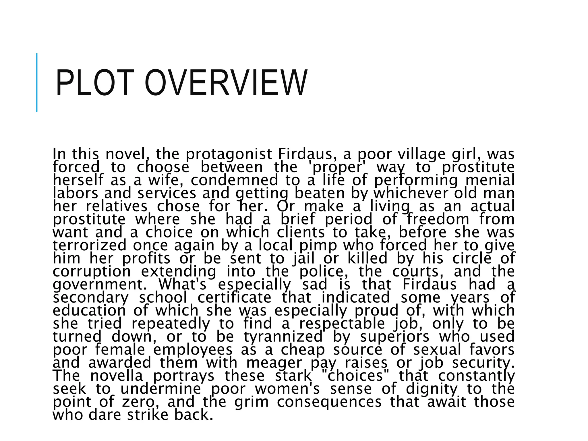 study reading novel (woman at point zero)- structuralism approach | PPT