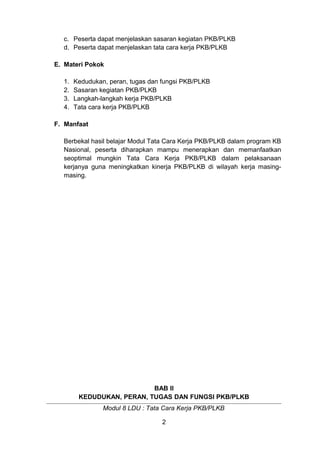 8. tata cara kerja plkb | DOC