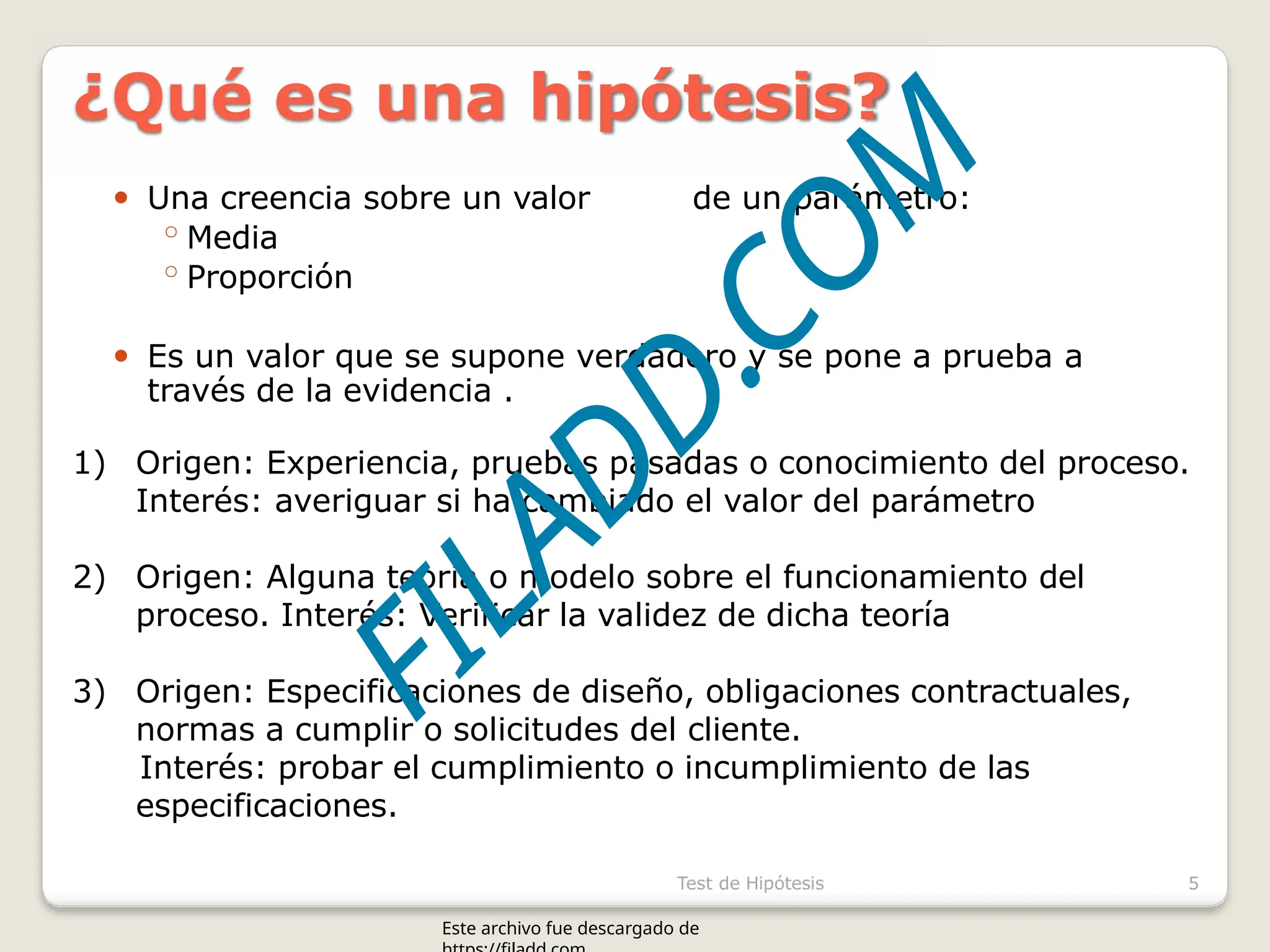 Test de validación de Hipótesis . Como trabajar con una hipótesis en ...