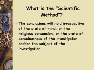 8 the scientific method - summary | PPT