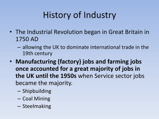 8. traditional branches of industry in great britain | PPTX ...