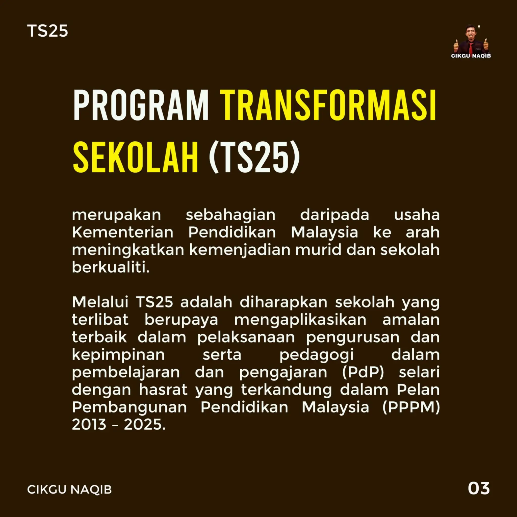 TS25 (Program Transformasi Sekolah 2025) | PDF