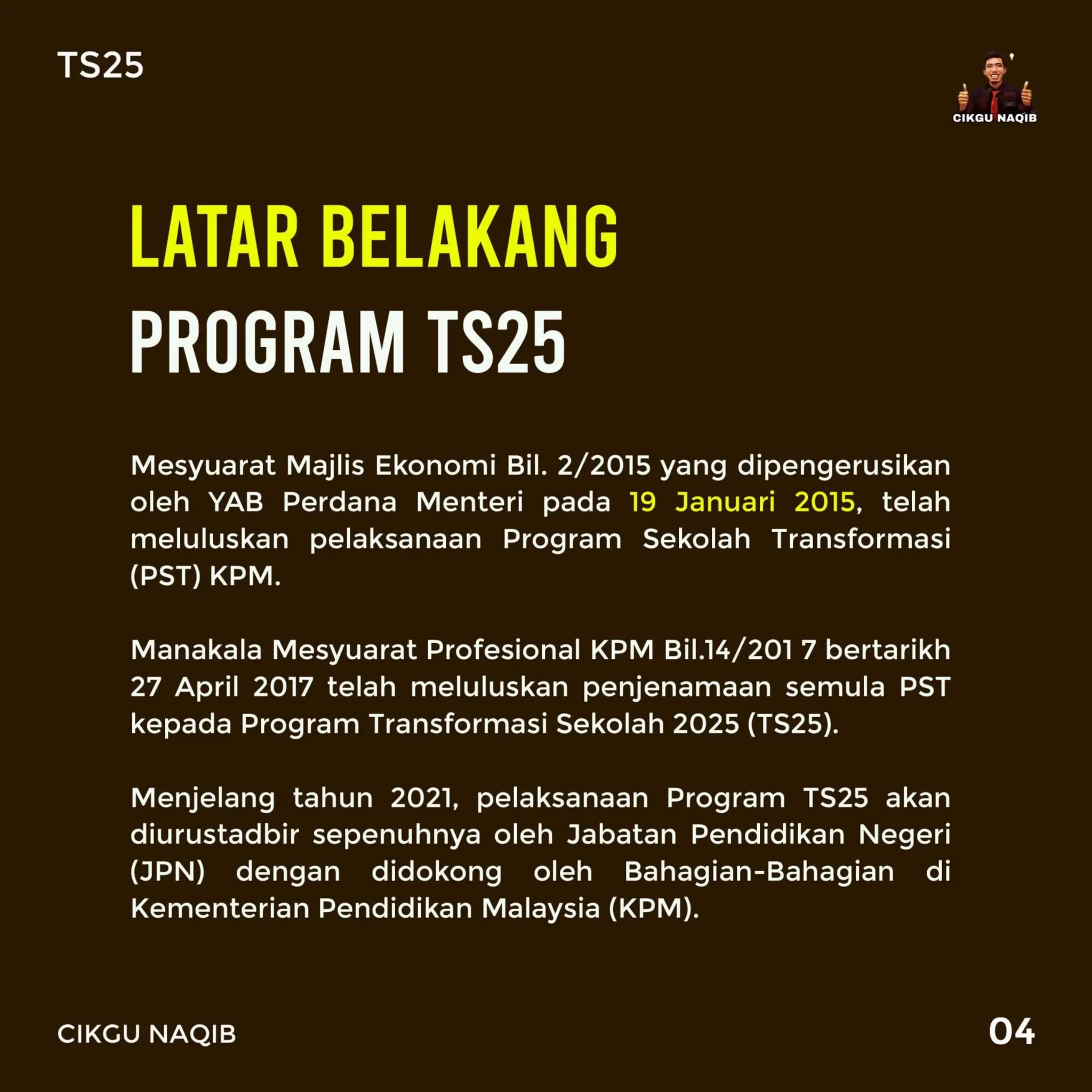 TS25 (Program Transformasi Sekolah 2025) | PDF
