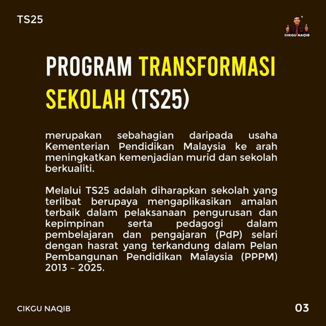 TS25 (Program Transformasi Sekolah 2025) | PDF
