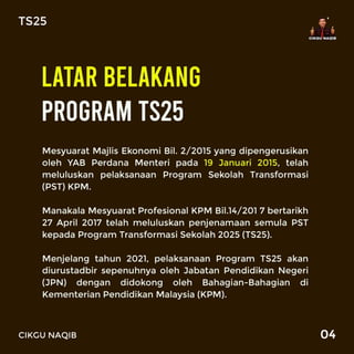 TS25 (Program Transformasi Sekolah 2025) | PDF