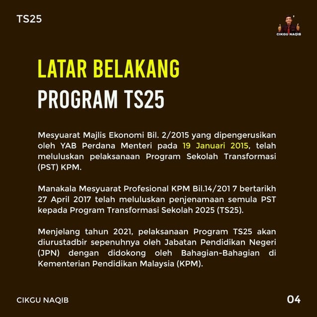 TS25 (Program Transformasi Sekolah 2025) | PDF