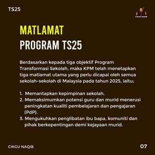 TS25 (Program Transformasi Sekolah 2025) | PDF