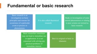 types of research | PPTX