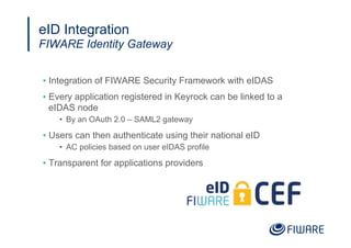FIWARE Global Summit - Identity Management and Access Control | PPT