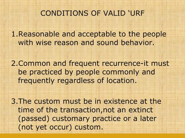 Introduction to Usul Fiqh :Uruf as a source of law | PPT