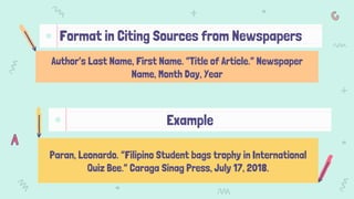 Use Conventions in Citing Sources | PPTX