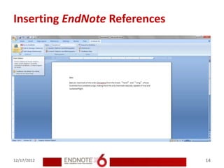 8 using end note while writing a paper in microsoft word | PPT