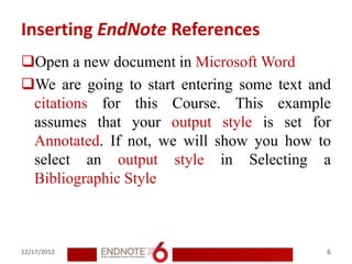 8 using end note while writing a paper in microsoft word | PPT