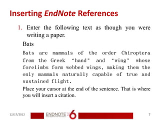 8 using end note while writing a paper in microsoft word | PPT