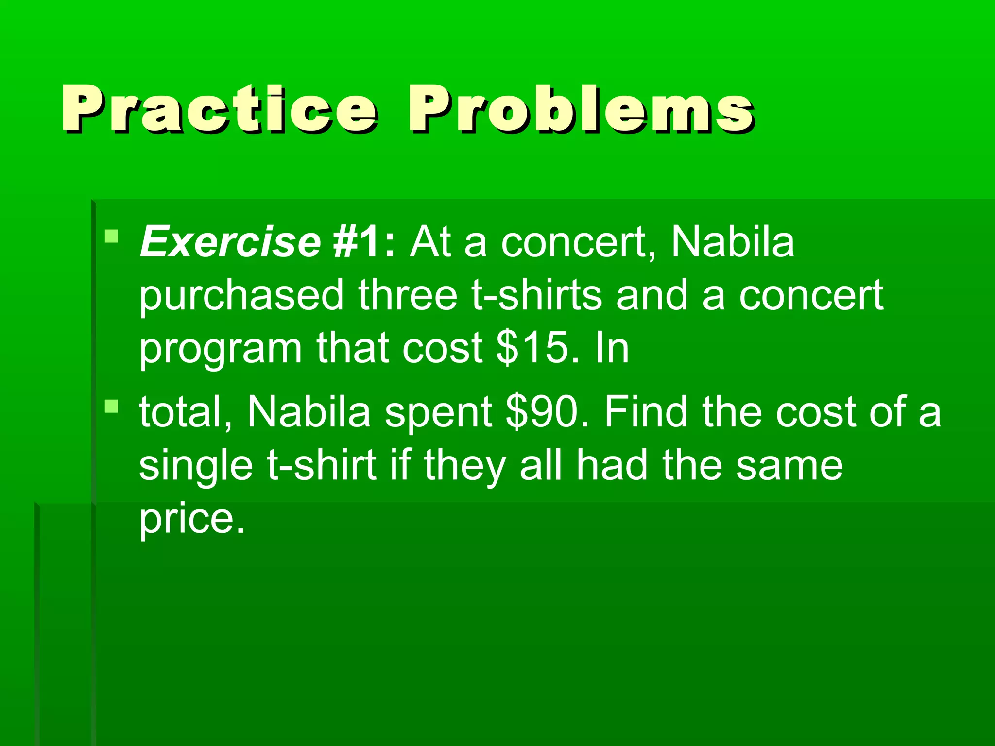 8 - using linear equations to solve word problems | PPT