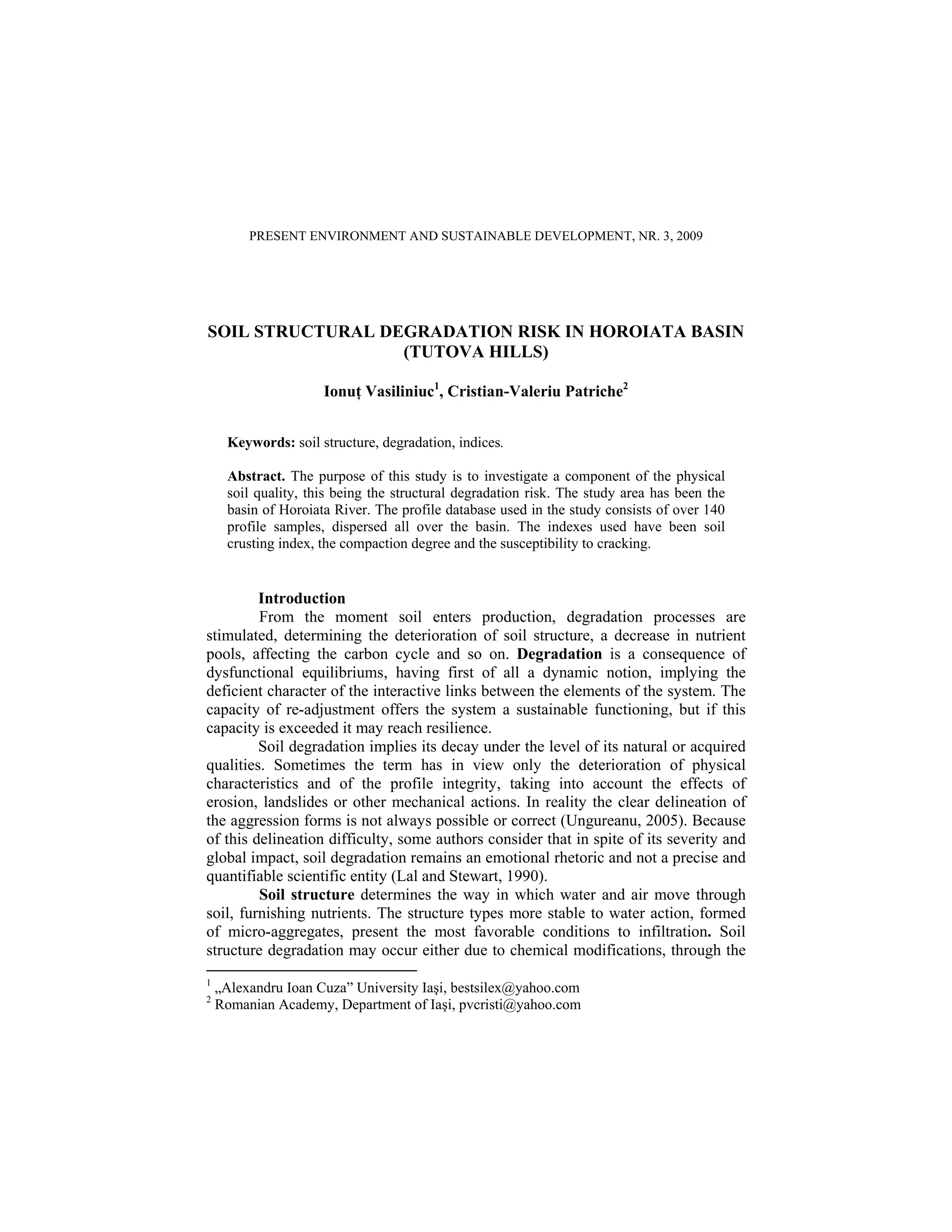 8. vasiliniuc i., patriche c. soil structural degradation risk in horoiata basin (tutova hills ...