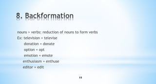 Word formation process | PPT