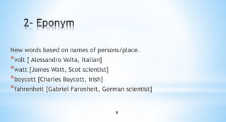 Word formation process | PPT