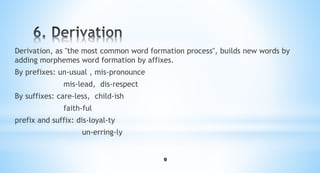Word formation process | PPT