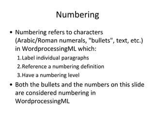 8 wordprocessing ml subject - numbering | PPTX | Desktop Publishing ...