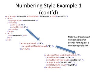 8 wordprocessing ml subject - numbering | PPTX