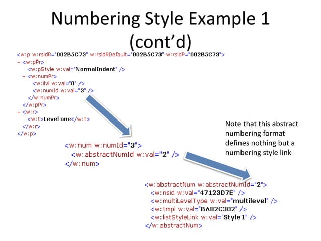8 wordprocessing ml subject - numbering | PPT