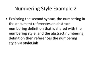 8 wordprocessing ml subject - numbering | PPTX