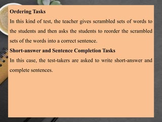 ASSESSMENT: WRITING COMPREHENSION ASSESSMENT | PPT