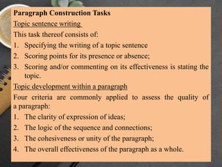 ASSESSMENT: WRITING COMPREHENSION ASSESSMENT | PPT
