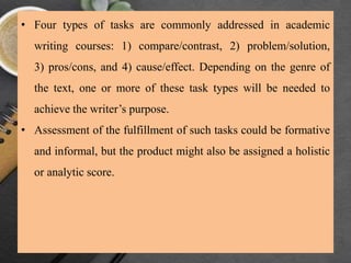ASSESSMENT: WRITING COMPREHENSION ASSESSMENT | PPT