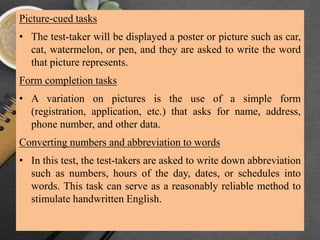 ASSESSMENT: WRITING COMPREHENSION ASSESSMENT | PPT